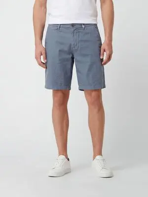 MYTHS Chino Shorts In Linen Blend - Blue