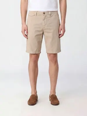MYTHS Chino Shorts In Linen Blend - Brown