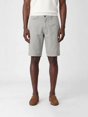 MYTHS Chino Shorts In Linen Blend - Green