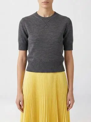 JIL SANDER Virgin Wool Knit Top - Smoke Grey
