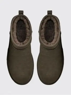 UGG Classic Ultra Mini Crocodile Print Nubuck Ankle Boots - Grey
