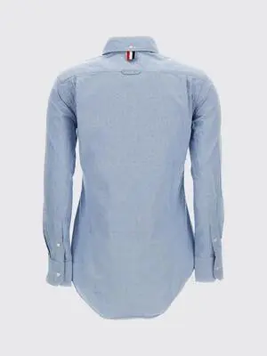 Thom Browne Slim Fit Cotton Poplin Button-down Collar Shirt - Sky