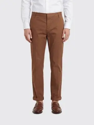 DONDUP Cotton Blend Chino Trousers - Brown