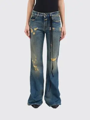 ANN DEMEULEMEESTER Distressed Denim Flared Jeans - Blue