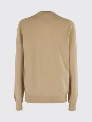 Play Comme Des Garcon Wool Cardigan With Logo - Beige
