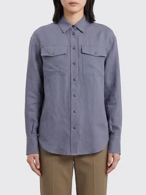 Brunello Cucinelli Linen Blend Casual Shirt - Blue