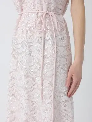 TWINSET Sequined Lace Midi Dress