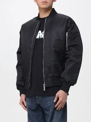 DISCLAIMER Bomber Jacket With Graphic Print