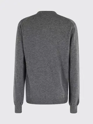 Play Comme Des Garcon Wool Cardigan With Logo - Grey