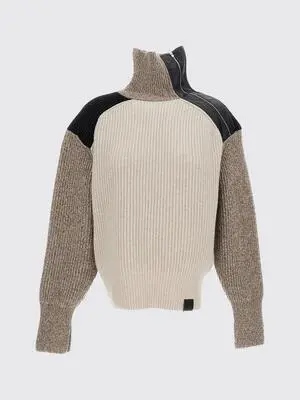 Stella McCartney Ribbed Virgin Wool Turtleneck With Abstract Pattern - Multicolor