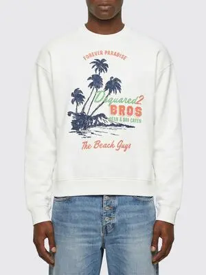 Dsquared2 Printed Cotton Crewneck Sweatshirt - White