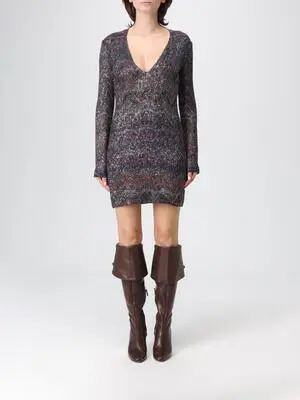Missoni V-neck Long Sleeve Knit Dress