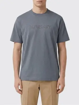 Burberry Cotton T-shirt With Logo - Grey