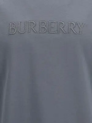 Burberry Cotton T-shirt With Logo - Grey