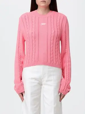 Tommy Hilfiger Cotton Knit Top With Logo - Coral