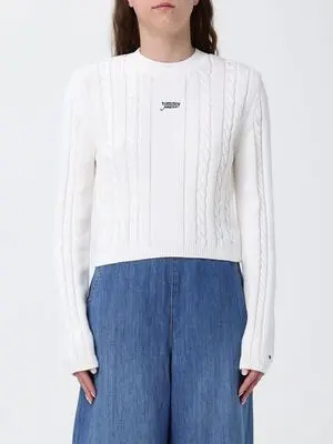Tommy Hilfiger Cotton Knit Top With Logo - Ivory