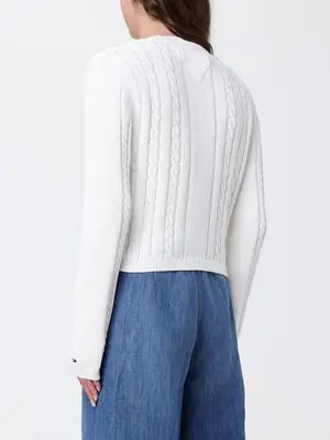 Tommy Hilfiger Cotton Knit Top With Logo - Ivory