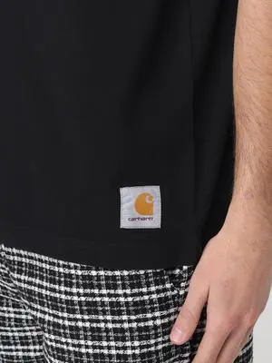Carhartt Work In Progress Cotton T-shirt With Logo Print - Black
