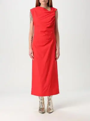 MSGM Draped Midi Dress