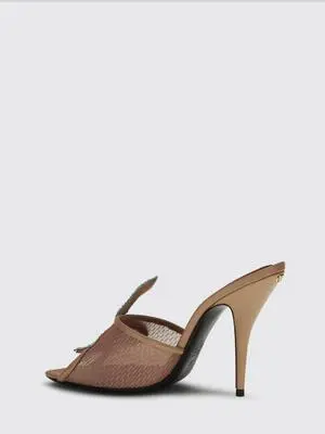 Valentino Garavani Coeur Vipère Rhinestone Mesh Nylon Mules