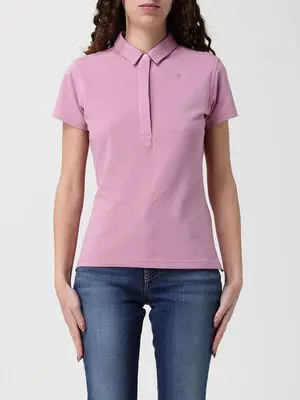 K-WAY Cotton Polo With Logo - Violet
