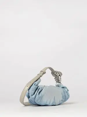 DIESEL® Grabd Hobo Bag In Recycled Denim And Satin - Blue