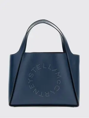 Stella McCartney Faux Leather Tote Bag With Studded Logo And Pouch - Blue