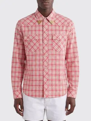 Versace Check Cotton Shirt - Red