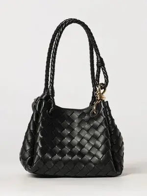 Bottega Veneta Parachute Tote Bag In Intrecciato Leather With Knot Charm - Black
