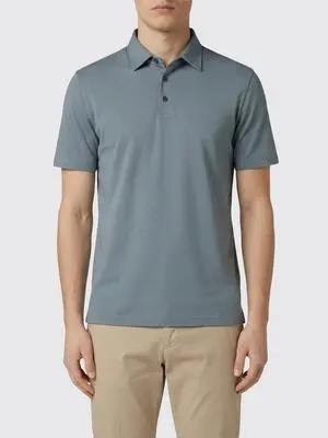 ZANONE Basic Cotton Polo Shirt Blue 1