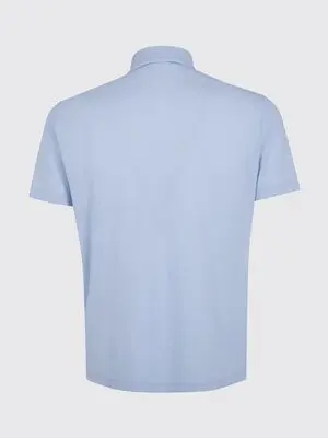 ZANONE Basic Cotton Polo Shirt - Gnawed Blue