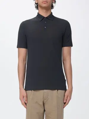 ZANONE Basic Cotton Polo Shirt Grey 1