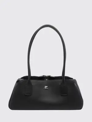 COURREGES Strip Leather Bag - Black