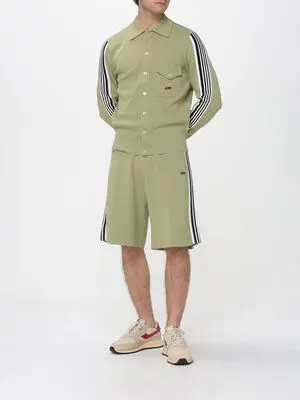 AUTRY Viscose Knit Polo Cardigan With Stripes
