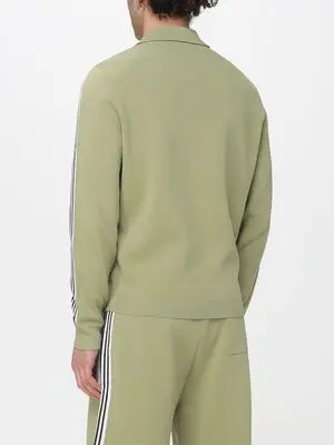 AUTRY Viscose Knit Polo Cardigan With Stripes