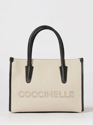 COCCINELLE Myrtha Canvas And Grained Leather Bag - Black