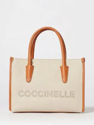 COCCINELLE Myrtha Canvas And Grained Leather Bag - Brick Red