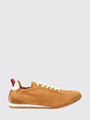 UMA WANG Calfskin And Suede Leather Low Top Sneakers - Camel