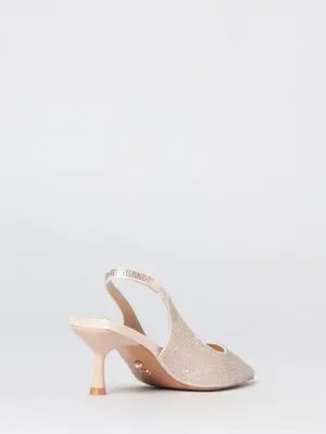 TWENTY FOURHAITCH Phuket Rhinestone Fabric Slingback - Champagne
