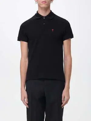 AMI Paris Polo Shirt Colour - Black