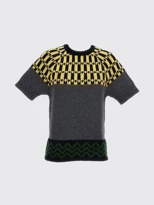 Marni Slim Fit Abstract Jacquard Wool Crewneck Sweater
