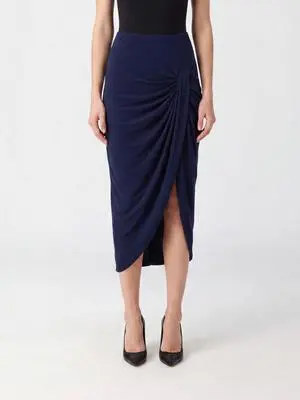 Stella McCartney Asymmetric Draped Mini Skirt In Viscose With A High Waist - Blue