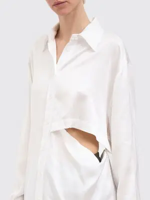 Andrea Ya'aqov Viscose Cut-out Shirt - White