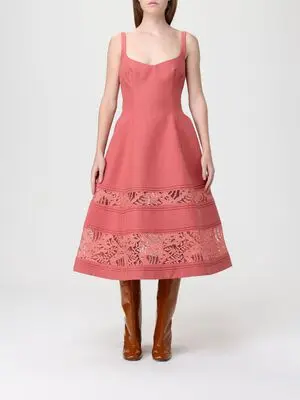 Marni Lace Trimmed Midi Dress