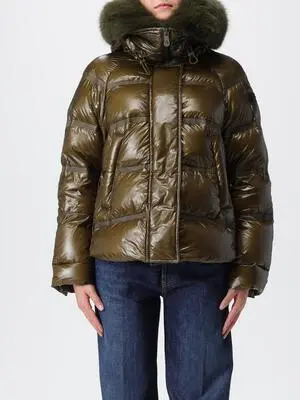 Peuterey Down Jacket With Fur Hood - Green