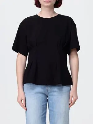 Barbour Cotton T-shirts With Laces - Black
