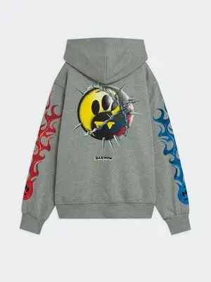 BARROW Cotton Hoodie With Maxi Logo