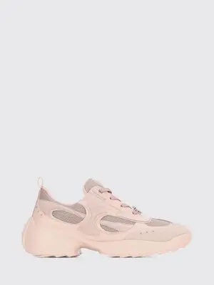 ROGER VIVIER Viv' On The Run Leather And Mesh Sneakers With Chunky Sole - Pink