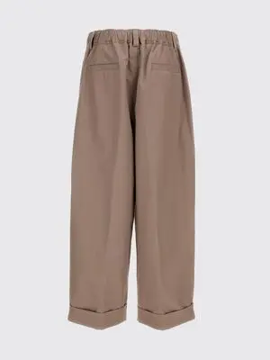 Marni Wide-leg Cotton Trousers With Elasticated Waist And Cuffs