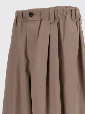Marni Wide-leg Cotton Trousers With Elasticated Waist And Cuffs